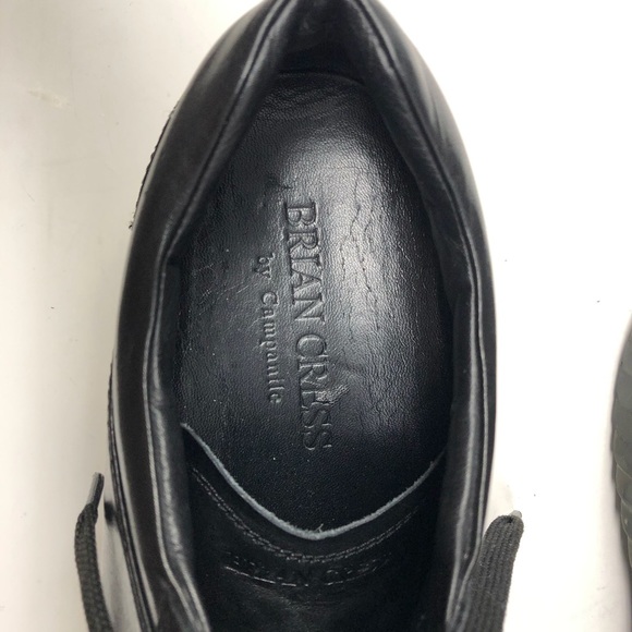 Brian Cress | Shoes | Mens Brian Cress Leather Sneakers In Black | Poshmark